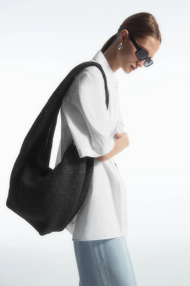 COS OVERSIZED SLING BAG - RAFFIA | King's Cross